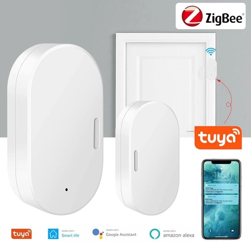 Buy Tuya Zigbee Door Sensor Window Sensor Use With Gateway Open Entry Smart Security Alarms ...