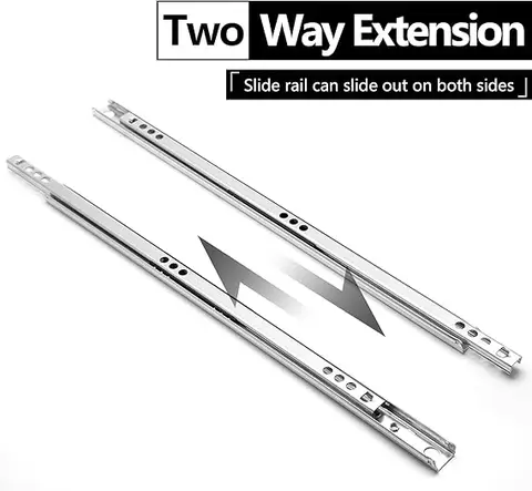 Buy 2 Fold Drawer Slides,metal Ball Bearing Side Mount Drawer Slide ...