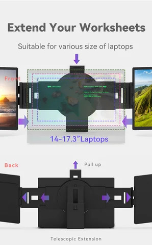 Buy 32 Inch Touch Screen Dual Portable Monitor For Laptop 1080p ...