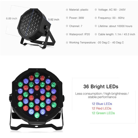 Buy 36w Professional Rgb Led Stage Light Effect Projector Disco Light ...