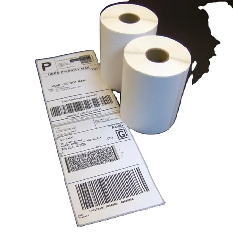 Buy 4 X 6 Thermal Shipping Label Raw Material Sticker Jumbo Rolls Self ...