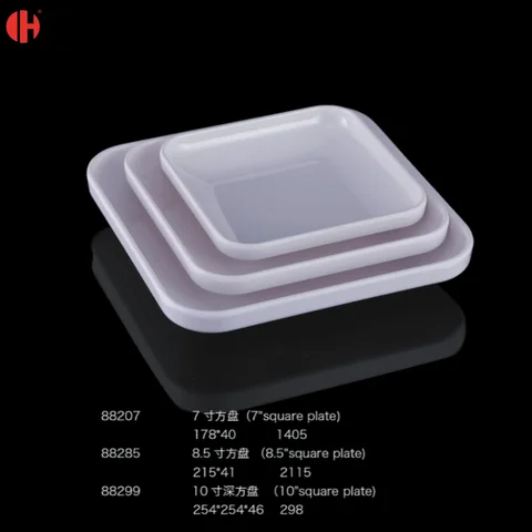 Buy 88207 Square Deep Plate Restaurant Pasta White100% Melamine ...