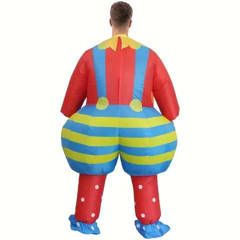 Buy Adult Funny Circus Clown Cosplay Blow-up Suit Halloween Carnival ...