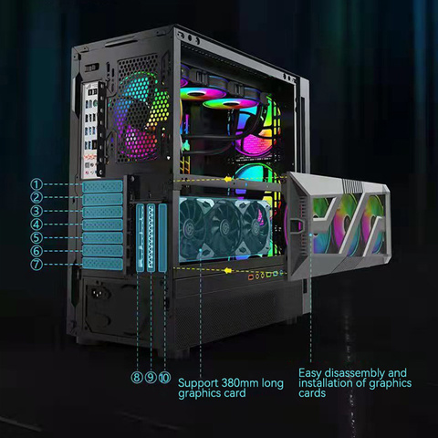 Buy Aluminum Alloy Steel Full Tower Pc Case Atx Cabinet Gabinete ...