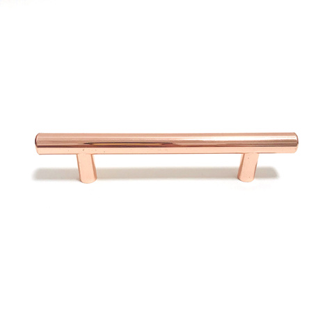 Buy America Popular Glossy Rose Gold Furniture Handle T Bar Shape Solid ...