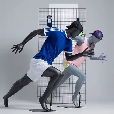 Buy Athletics Full Body Standing Male Fiberglass Mannequins Running ...
