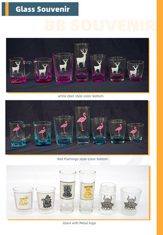 Buy Colored Transparent Custom Souvenir Shot Glass Tourist Souvenir ...