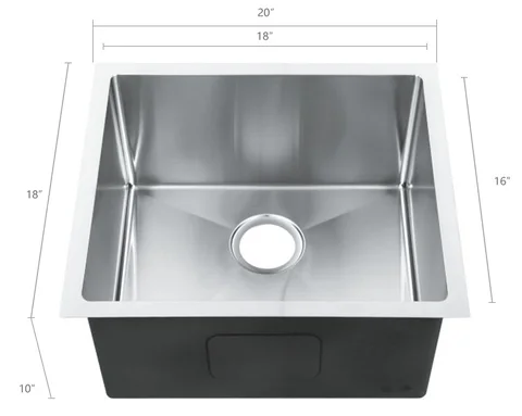 Buy Cupc Certificate 16 18 Gauge Single Bowl 201 304 Steel Undermount ...