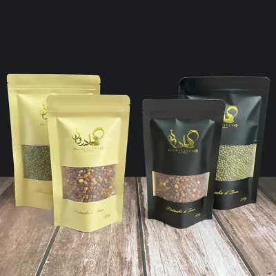 Buy Custom Food Grade Reusable Gold Stamp Zip Lock Paper Packaging Bag ...