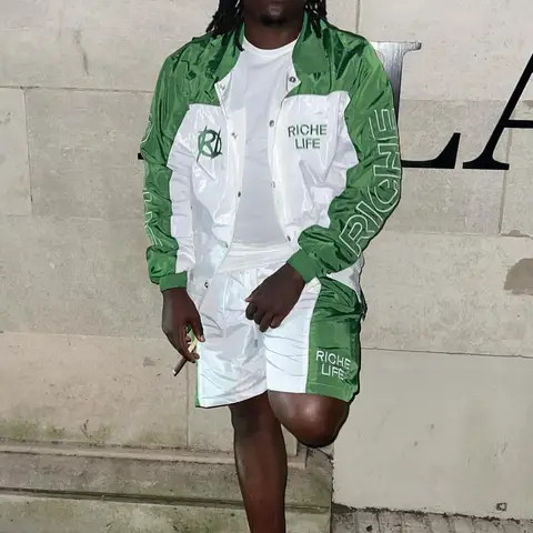 Buy Custom Tracksuit Nylon Sweatsuit Zip Up Windbreaker Suit Zipper ...