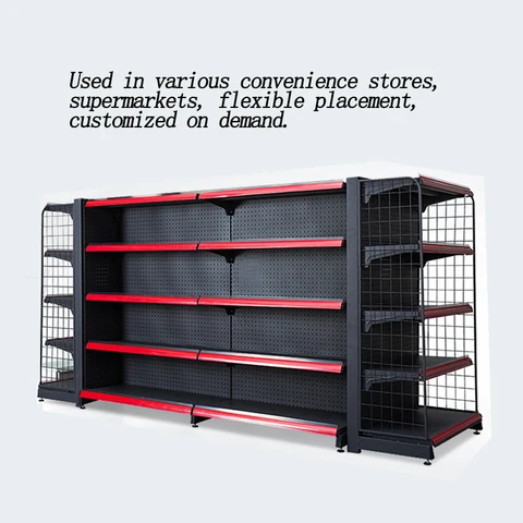 Buy Customized Modern Grocery Store Retail Shelving Metal Shelves Display Rack Gondola ...