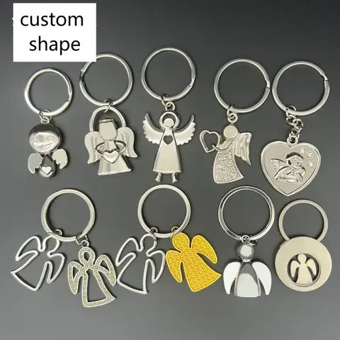 Buy Cute Thanksgiving Gifts Guardian Angel Wings Metal Key Chains ...