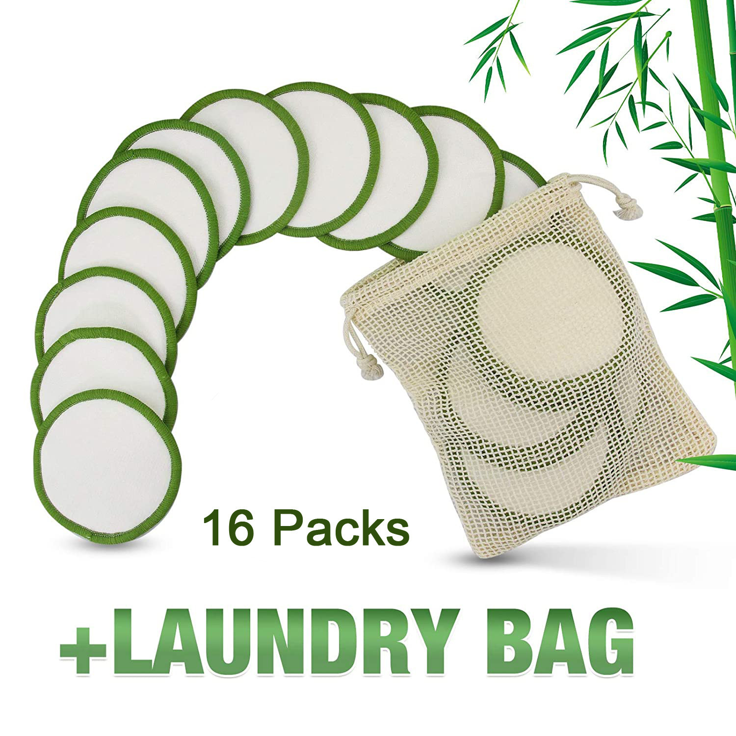 Buy Eco Friendly Facial Clean Cotton Rounds Mesh Laundry Bag Bamboo ...