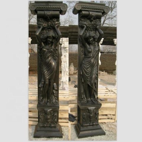 Buy Entrance Gate Marble Stone Statues Roman Column Pillar Design from ...
