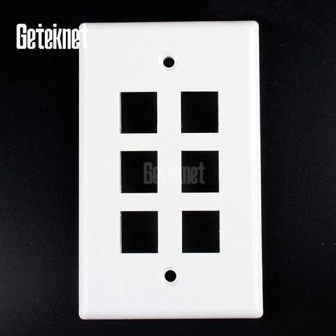 Buy Face Plate Usa Type 6port Rj45 Wall Plate Keystone Universal ...