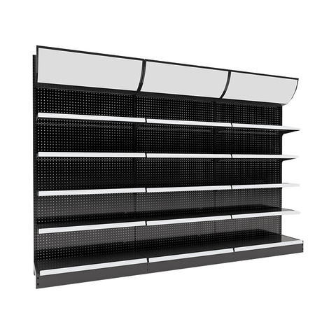 Buy Heavy Duty Supermarket Metallic Shelves Store Display Racks Gondola ...