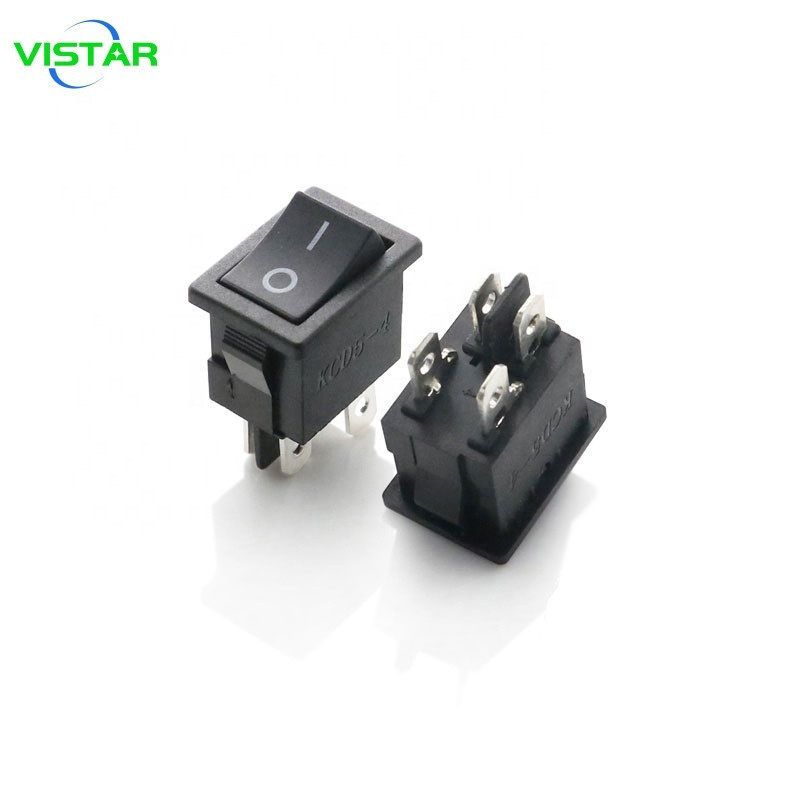 Buy Kcd Rocker Switch On-off 4 Pin 6a 250vac Electrical Double Pole ...