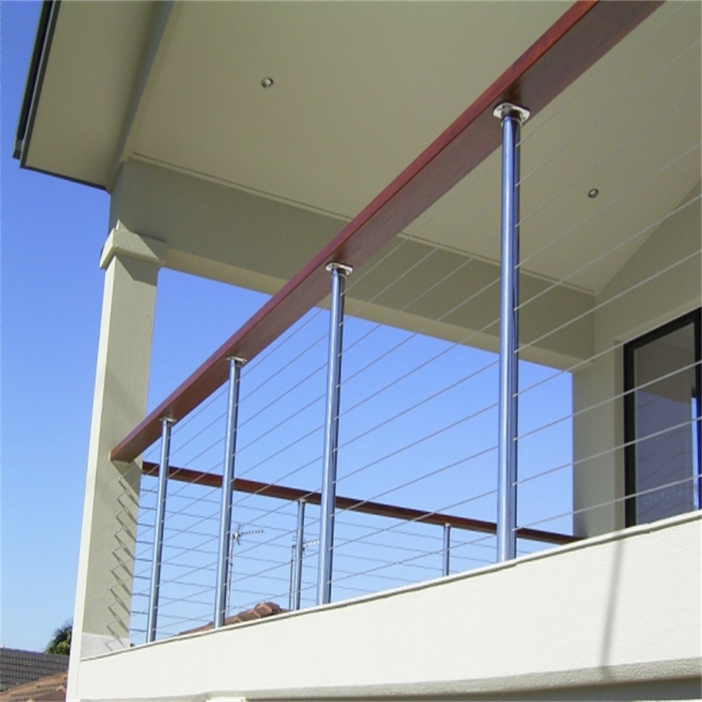 Buy Modern Design Steel Railing Balcony Railing Stainless Steel Cable ...