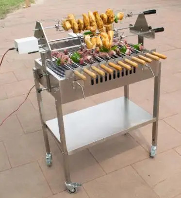 Buy Portable Charcoal Bbq Grills Stainless Steel Spit Roast Bbq Small ...