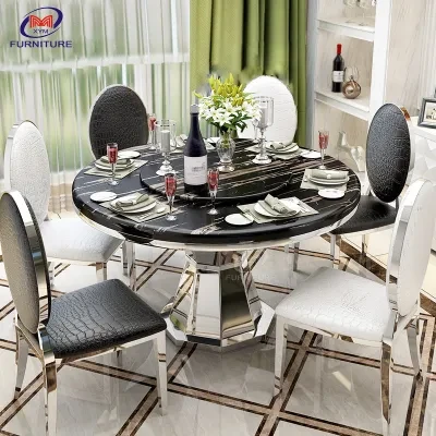 Buy Retangular Thicken Marble Top Stainless Steel Frame Dining Tables ...