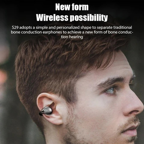 Buy S29 Bone Conduction Ear Clip Earring True Wireless Headphones With ...
