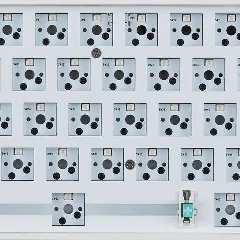 Buy Steel Mechanical Keyboard Kit Mk68 White/black Rgb Diy Gaming ...