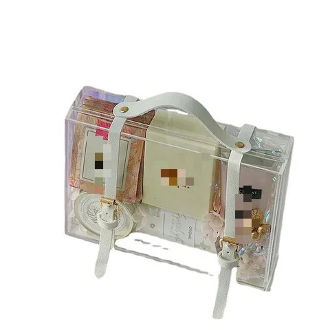 Buy Transparent Acrylic Box Portable Teachers Day Belt Portable Box ...
