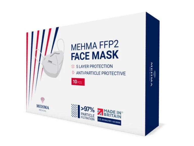 Buy Ffp2 5 Layer Masks, Made In Uk, Disposable Face Mask from Mehma ...