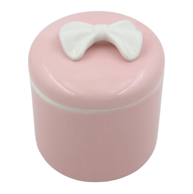 Buy Ceramic Circular Candy Jar With Bow Design, Birthday Gift, Ceramic ...