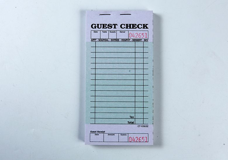 Buy Ct-g3632 Green Color Single Part Guest Check Docket Books Waitor Pads For Restaurant from ...