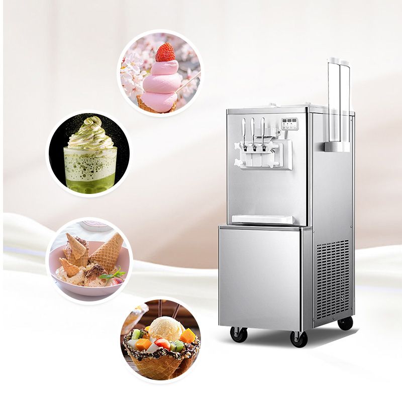 Buy Ice Cream Cone Machine 3 Flavors Full-automatic Soft Ice Cream ...