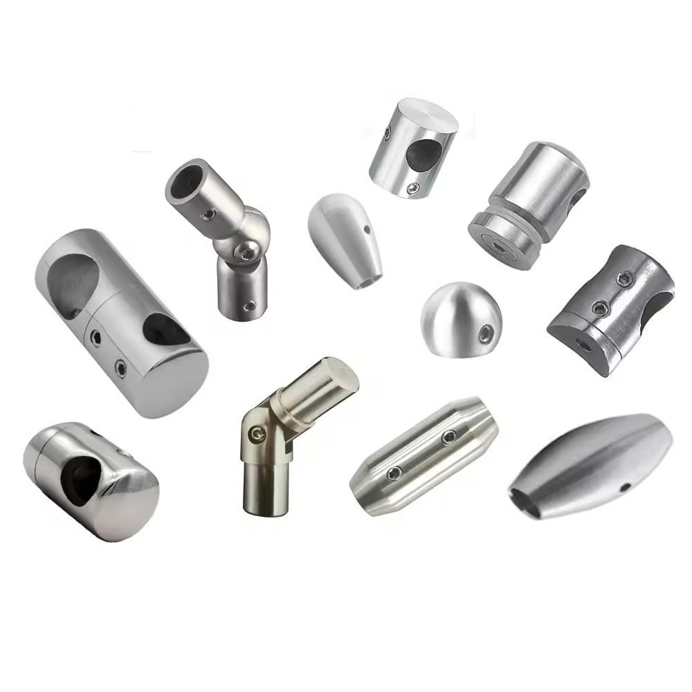 Buy Adjustable Round Tube Handrail Connector Stainless Steel Elbow ...