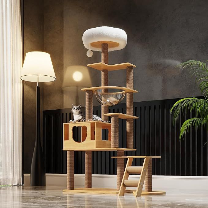 Buy Mekidulu Cat Tree For Large Cats 165cm-8 Story Cat Tower, Cat House ...