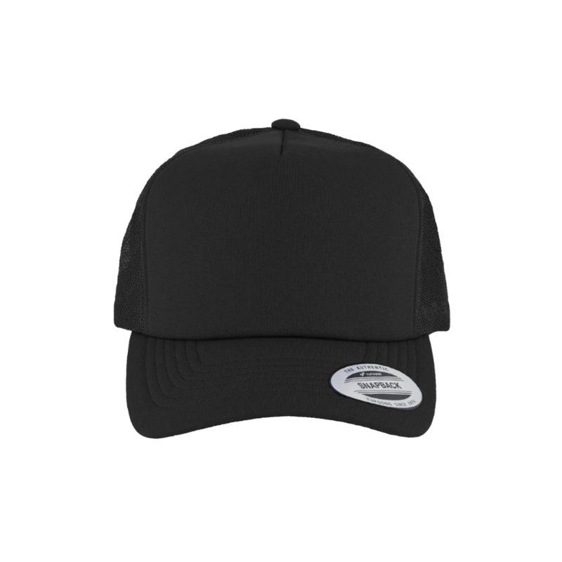 Buy 6700-blk Black Vz Foam Front Curved Peak Trucker Cap Adjustable ...