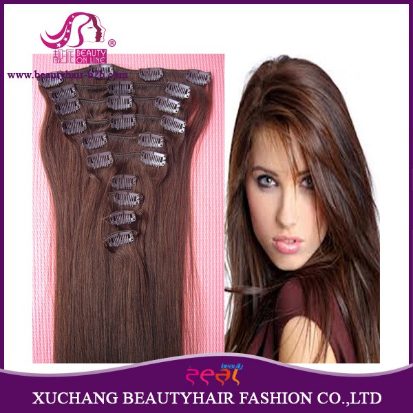 Buy 100% European Hair Luxury Full Head Set Clip In Hair Extension from ...