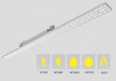 Buy 3 Phase Universal Adaptor Linear Panel Led Track Lights With 160lm ...