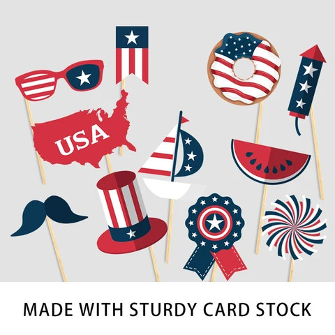 Buy 4th Of July Usa Photo Props Patriotic Party Props Independence Day ...