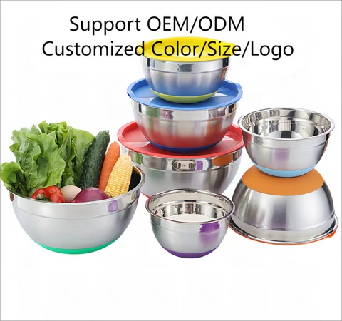 Buy American Style Kitchen Stainless Steel Round Mixing Bowls With ...