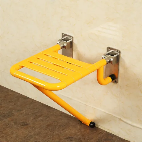 Buy Bathroom Folding Stool Wall Shower Seat Non-slip Toilet Elderly ...