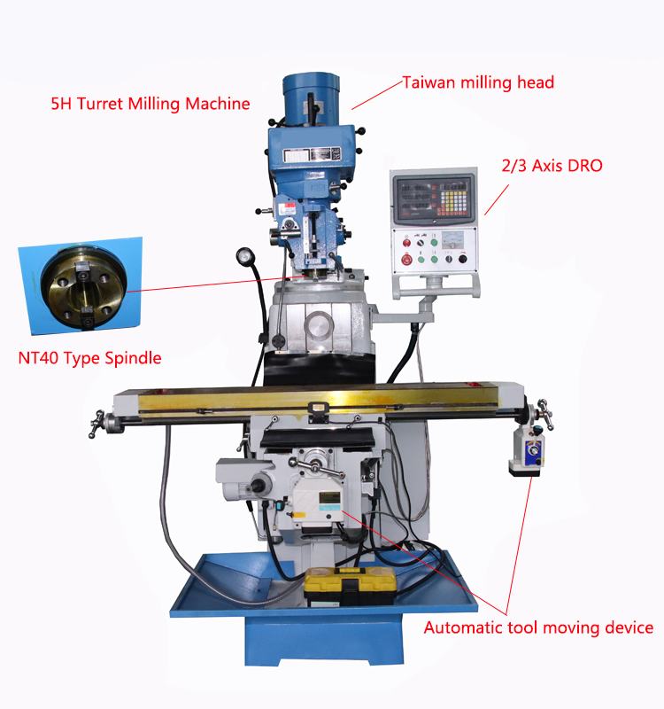 Buy China 5h Vertical Turret Milling Machine Cnc Turret Milling Machine ...