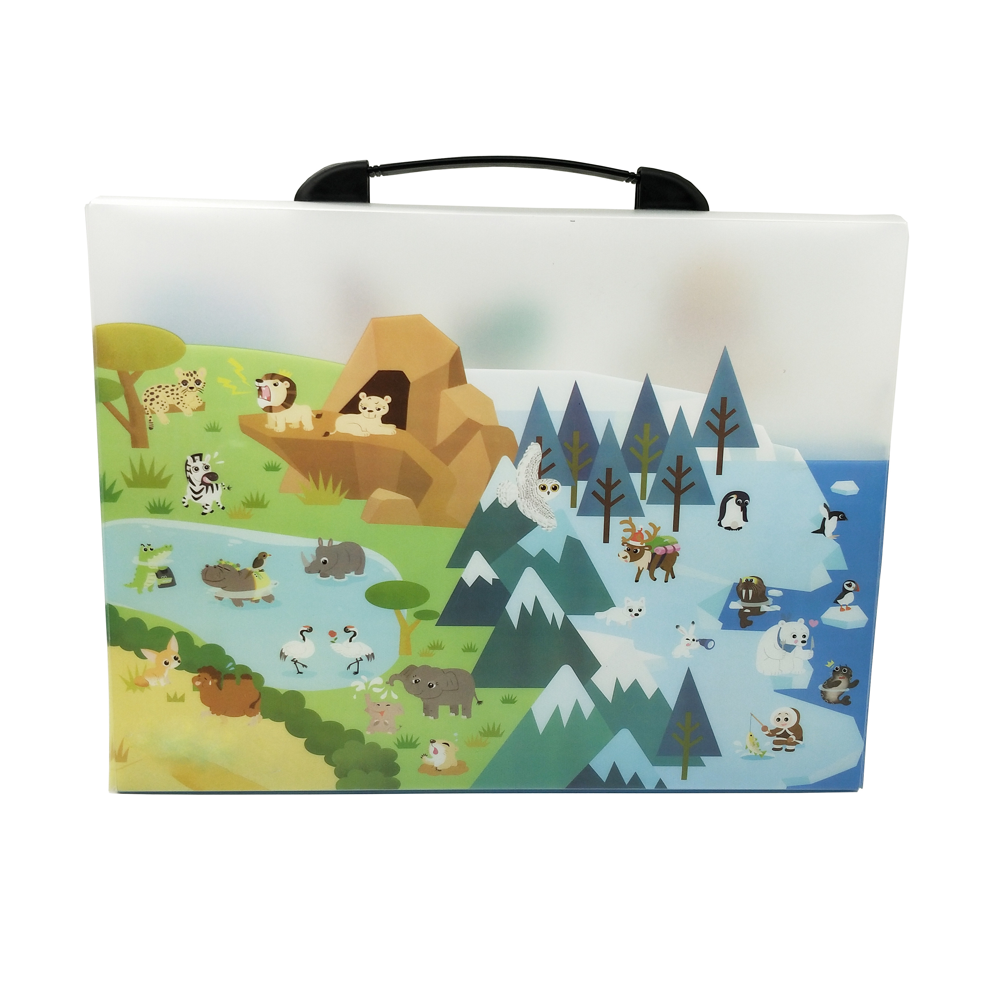 Buy Cmyk Printing A4 Size Plastic Portfolio Briefcase Pp Document Bag ...