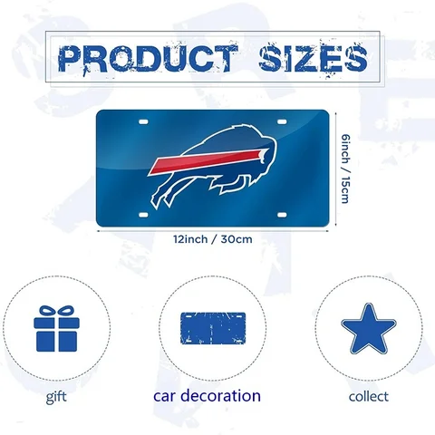 Buy Custom American Football License Plate 6 X 12 Inches Metal Unisex ...