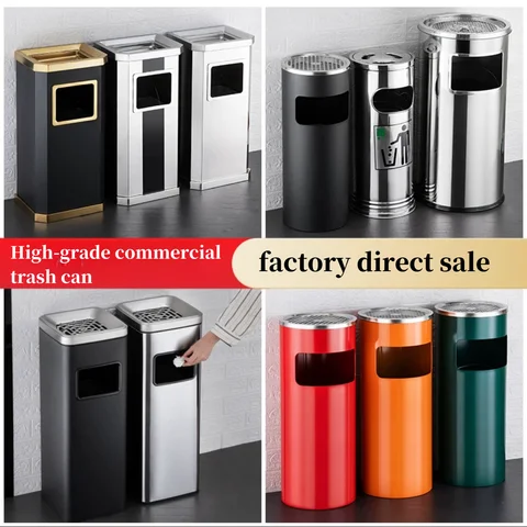 Buy Customized Style Stainless Steel Vertical Trash Can Hotel Airport ...