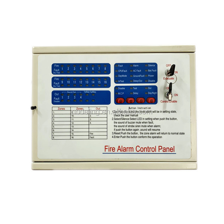 Buy Deling Wired System Conventional Fire Alarm Control Panel 8 Zones ...