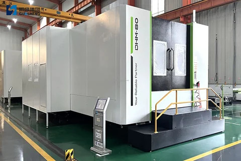 Buy Dhm80d Cnc Horizontal Machining Center With Single Bt50 Electric Spindle 4-axis Capability ...