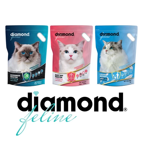 Buy Diamond Feline High Quality Premium Active Carbon Cat Litter from ...