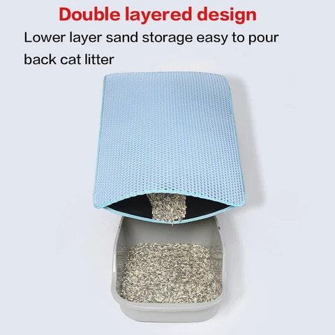 Buy Double Layer Eva Anti Slip Cat Litter Pad Pet Litter Basin Sand ...