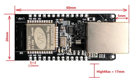 Buy Esp32 Ethernet Module Wt32-eth01 Esp32 Module Esp32 Development Board With Embedded Serial ...