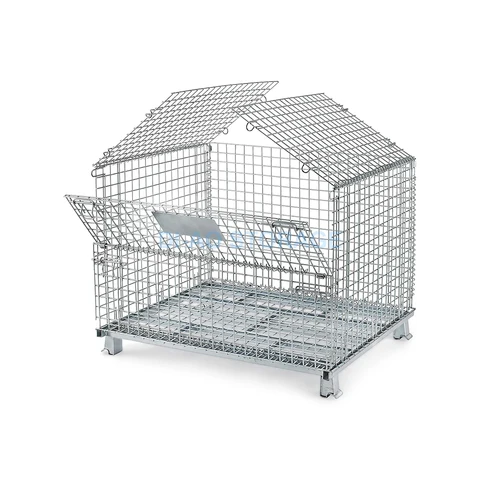 Buy Foldable Wire Mesh Pallet Box/demountable Steel Storage Cage For ...