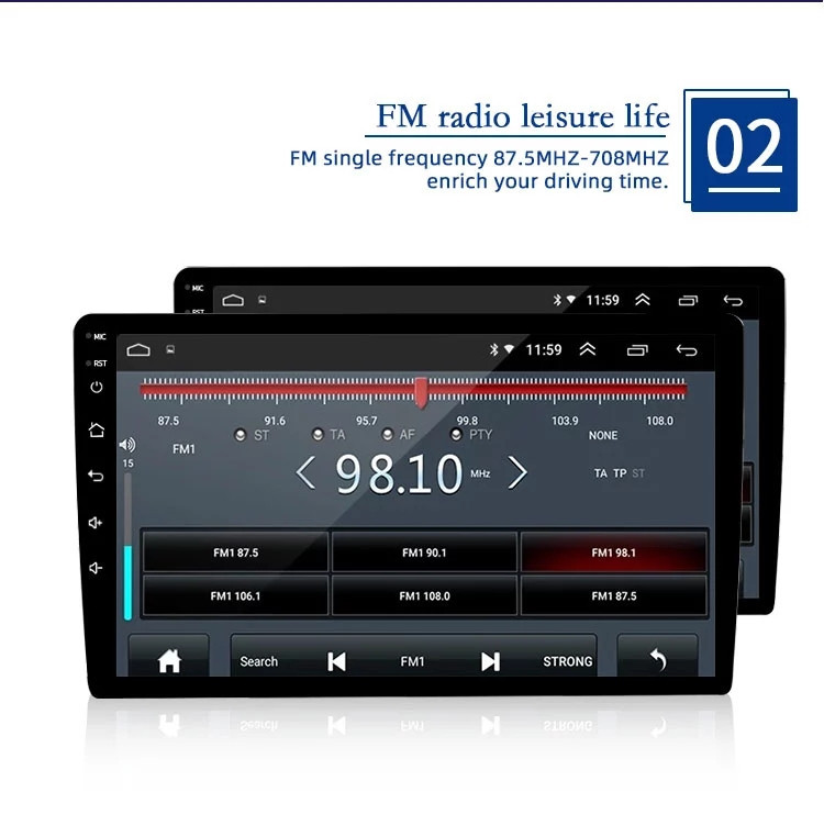 Buy Hinz 9 Inch 4 Cores Android 9 Car Dvd Multimedia Player Radio Video ...